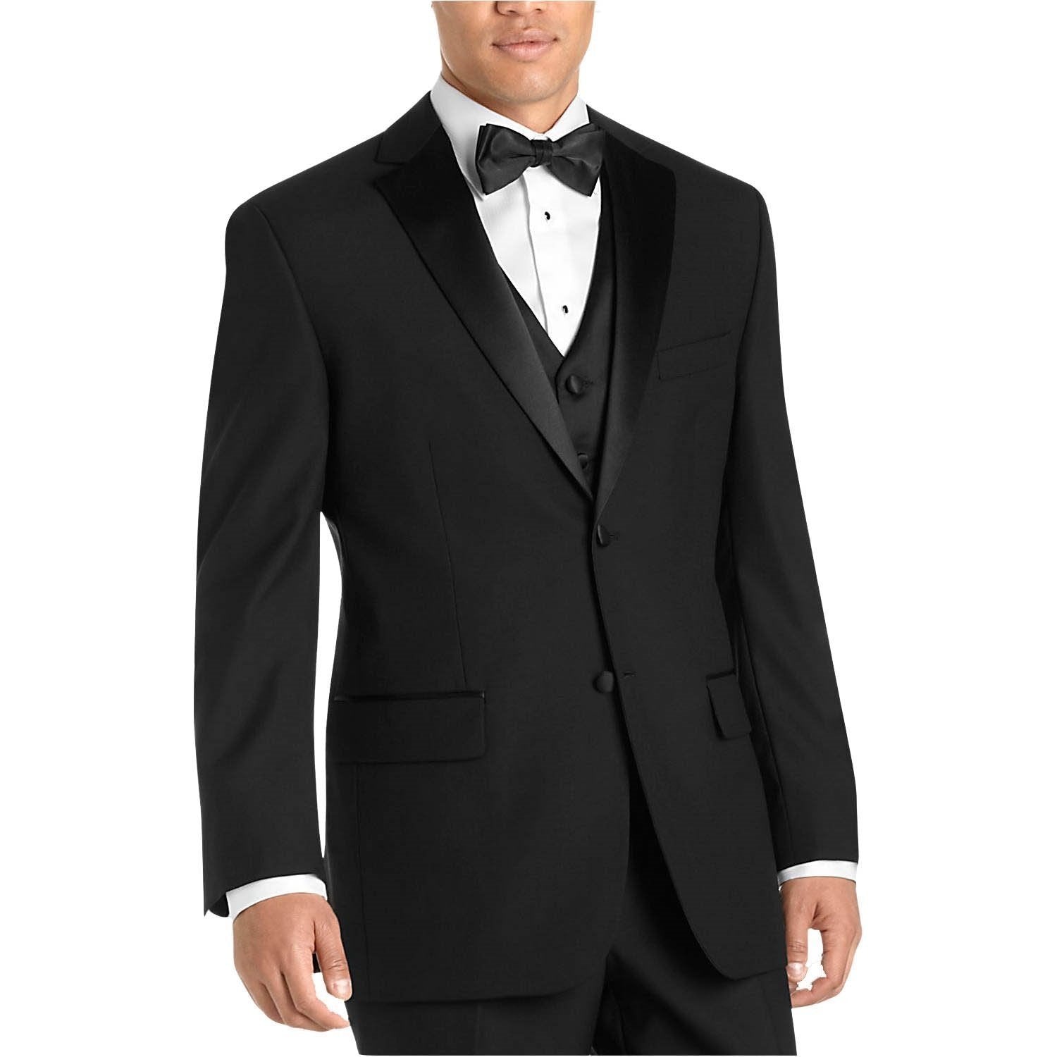 Adam Baker Men's 100% Wool Modern Fit Single Breasted Three Piece Shaw