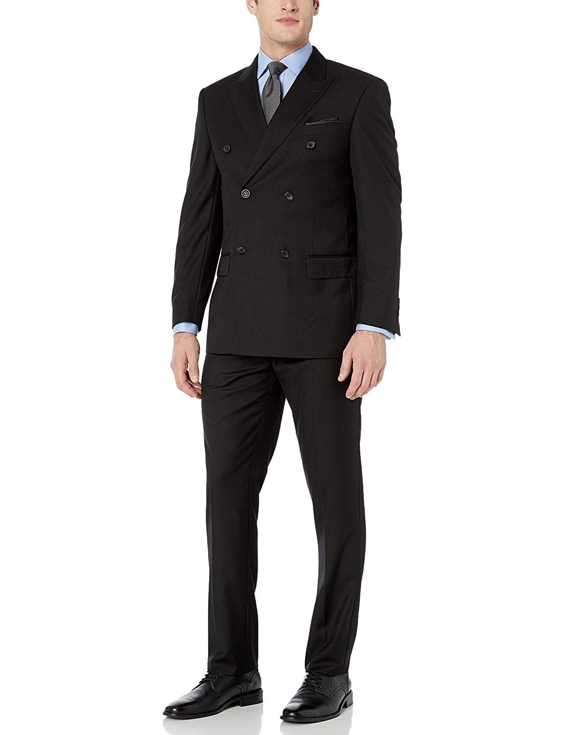 Adam Baker Men's Modern Fit Double-Breasted 2-Piece (Jacket & Pants) S