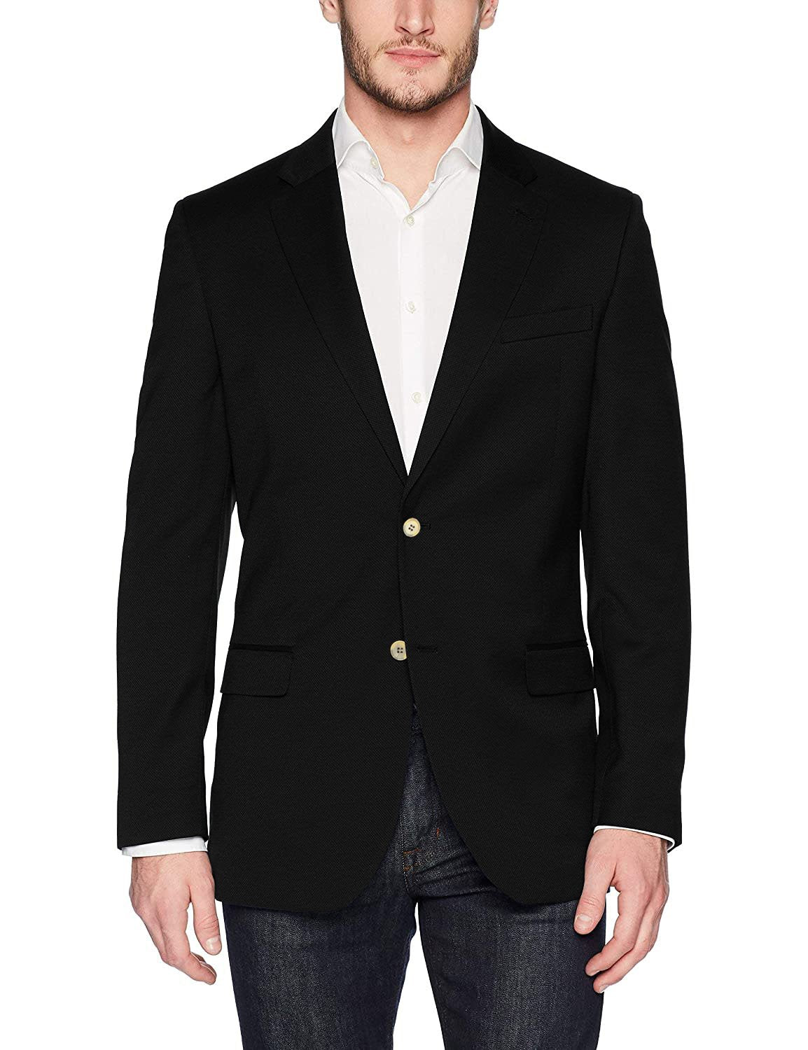 Adam Baker Men's Single Breasted Classic Fit Super 140'S 100% Wool Lux
