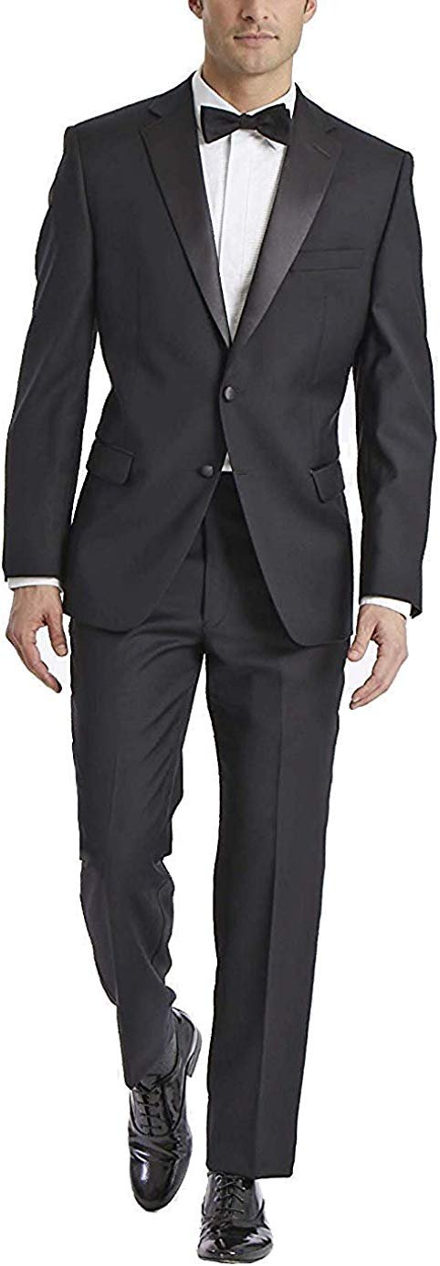 Adam Baker Men's Regular & Slim Fit Two-Piece Notch Lapel Tuxedo Suit