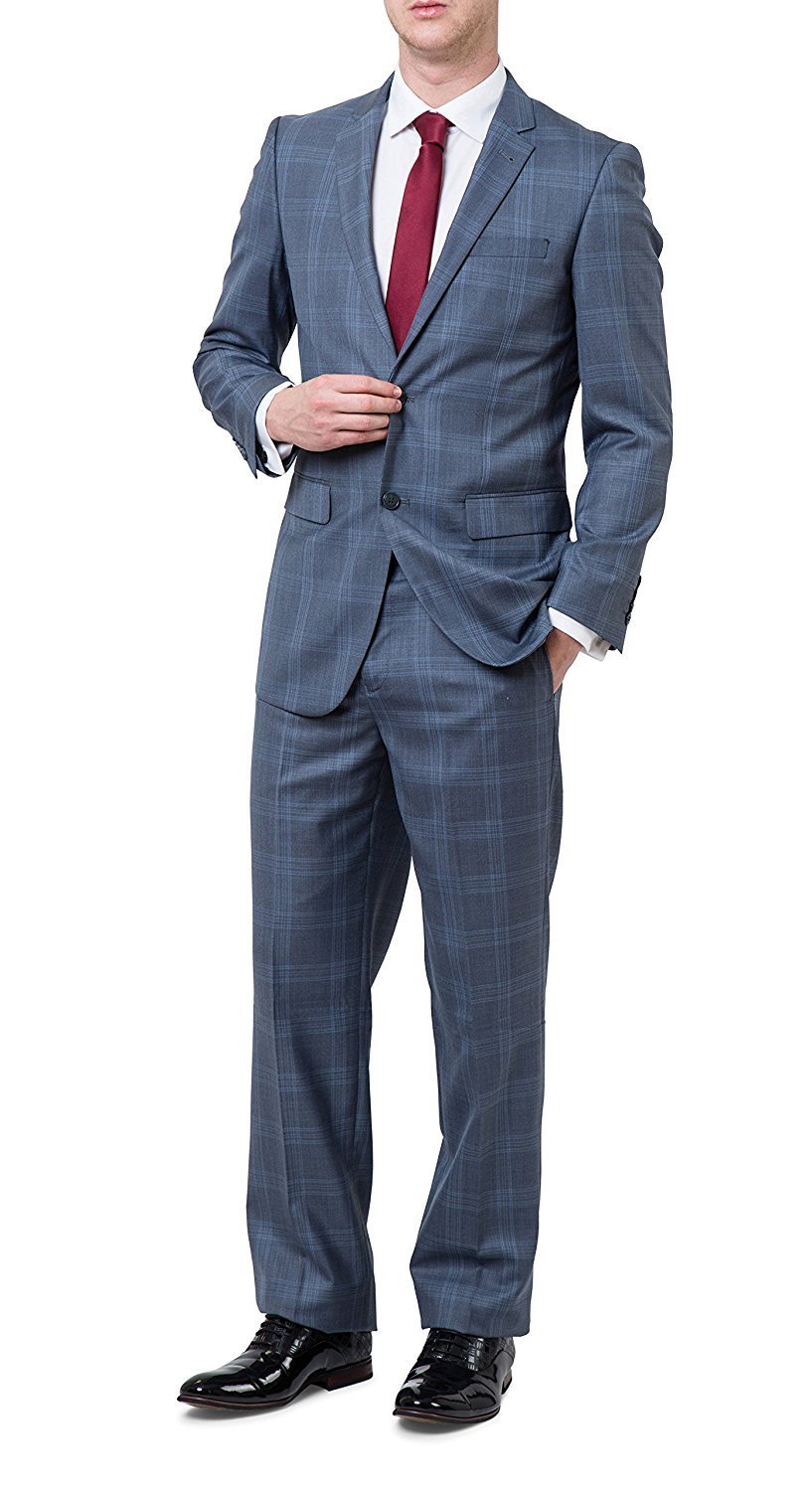 Men's Slim & Ultra Slim-Fit 2-Piece Single Breasted Suit Set - CLEARAN ...